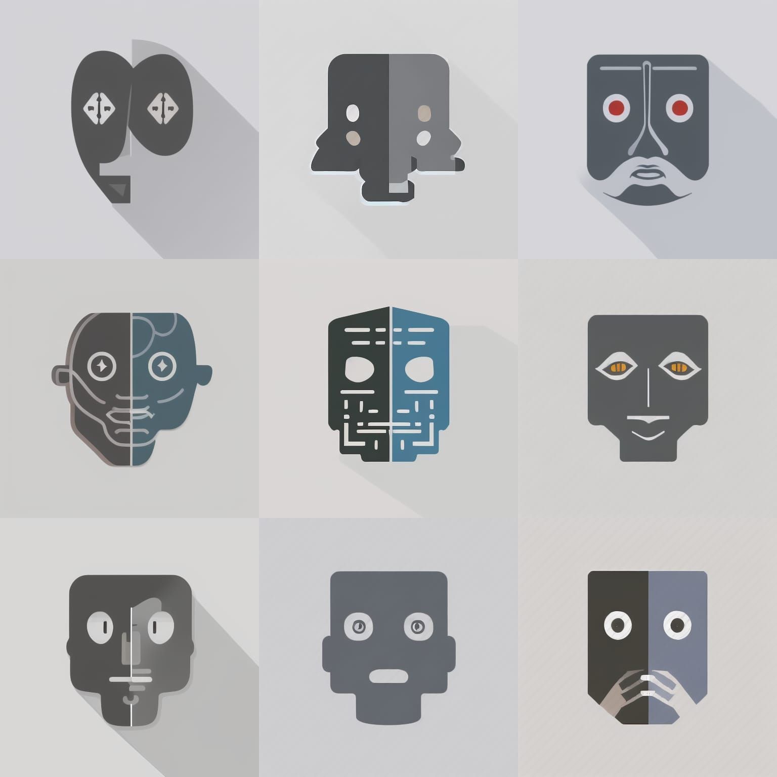 Two-faced icon - AI Generated Artwork - NightCafe Creator