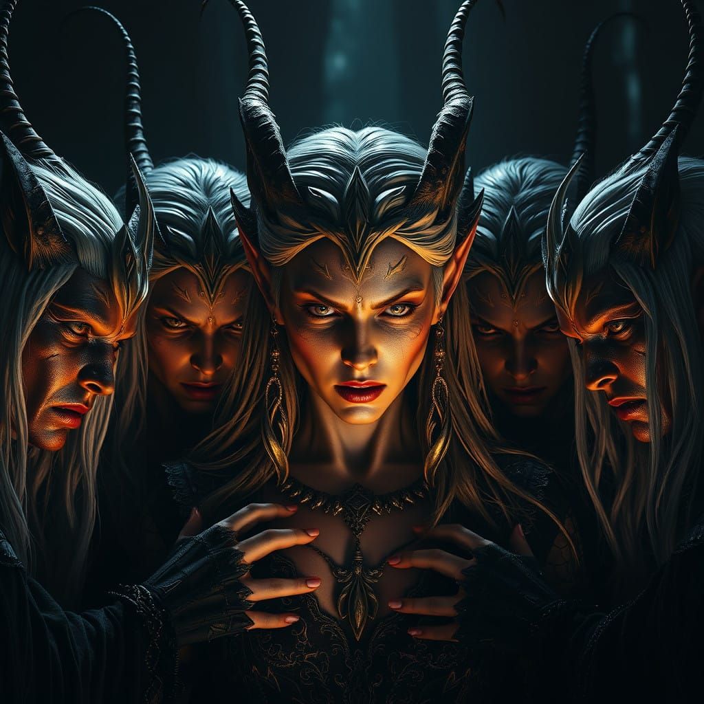 Elven Gods Condemn Lady Mythal in Hyper-Realistic ... - AI Art