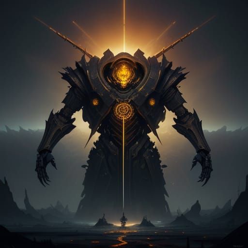 The Apostle of Ruin - Skeletal War Robot in Blazing Holy Lig...