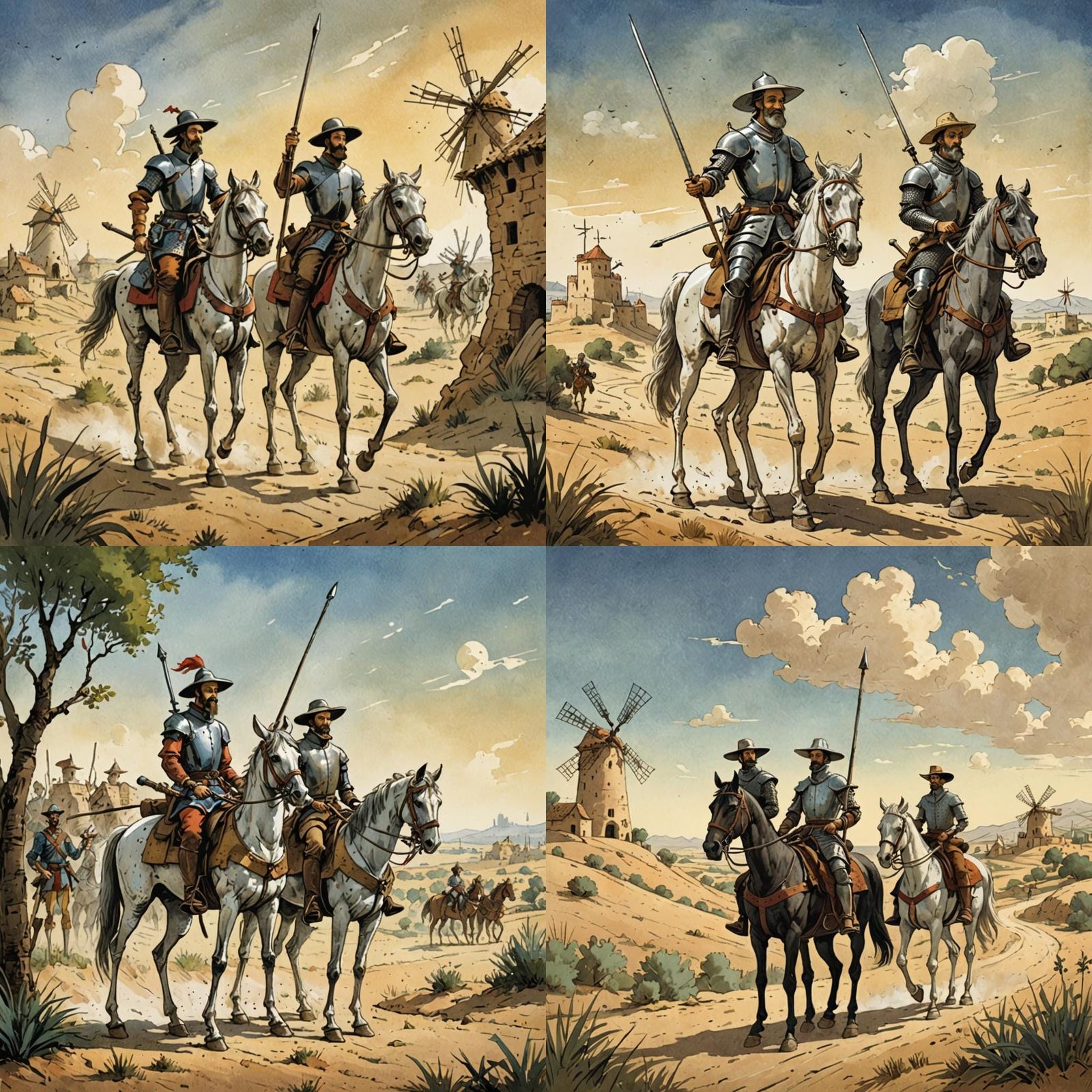 illustration of Don Quixote - AI Generated Artwork - NightCafe Creator
