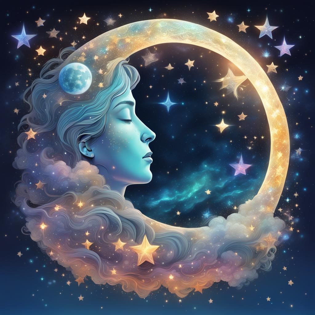 Druid Moon Meditation - AI Generated Artwork - NightCafe Creator