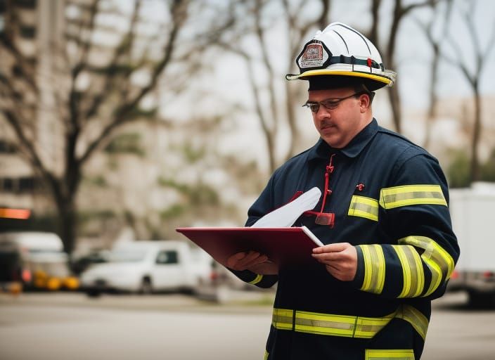 Fire Chief at the Command Post - AI Generated Artwork - NightCafe Creator