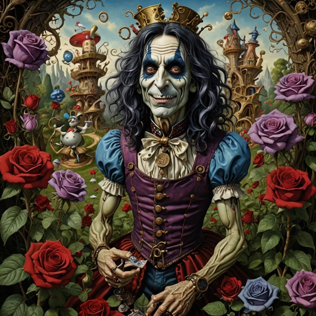 Alice Cooper in wonderland - AI Generated Artwork - NightCafe Creator