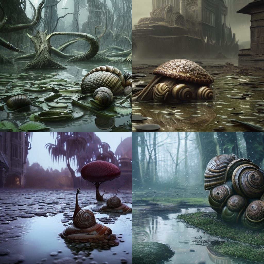 The first charge of the Snails - AI Generated Artwork - NightCafe Creator