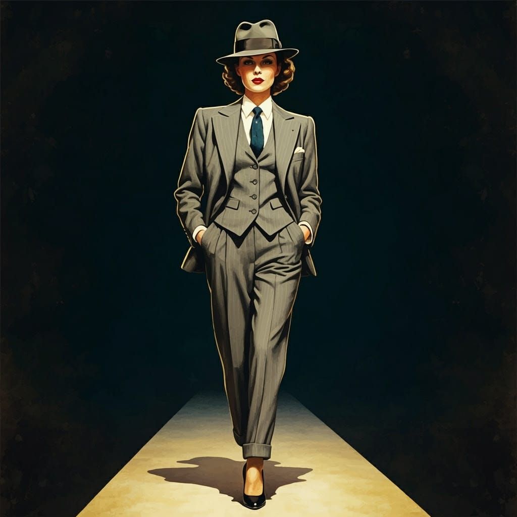 "Outfit" - Glamorous Female Model Struts Down the Runway in ...