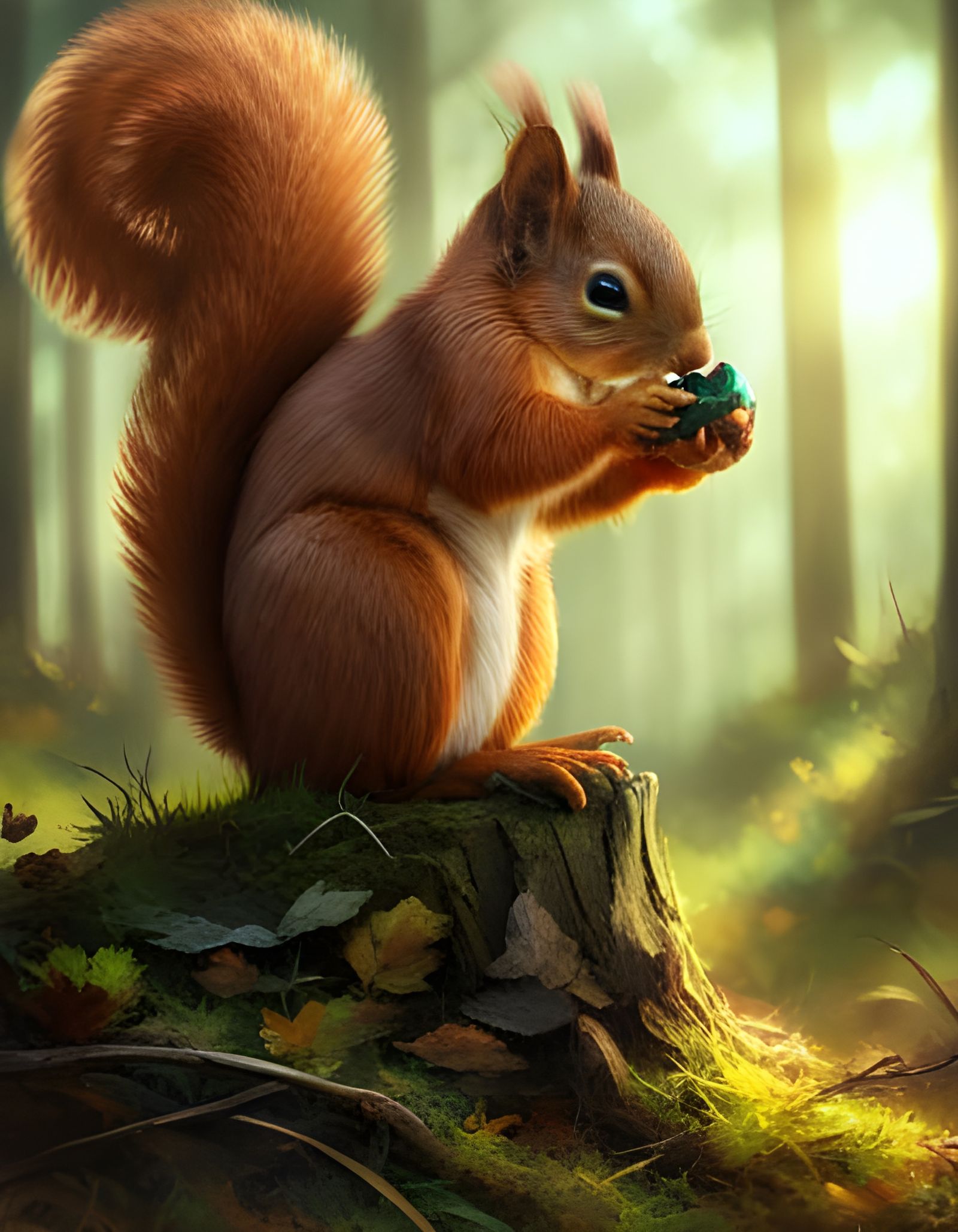 Red Squirrel - AI Generated Artwork - NightCafe Creator
