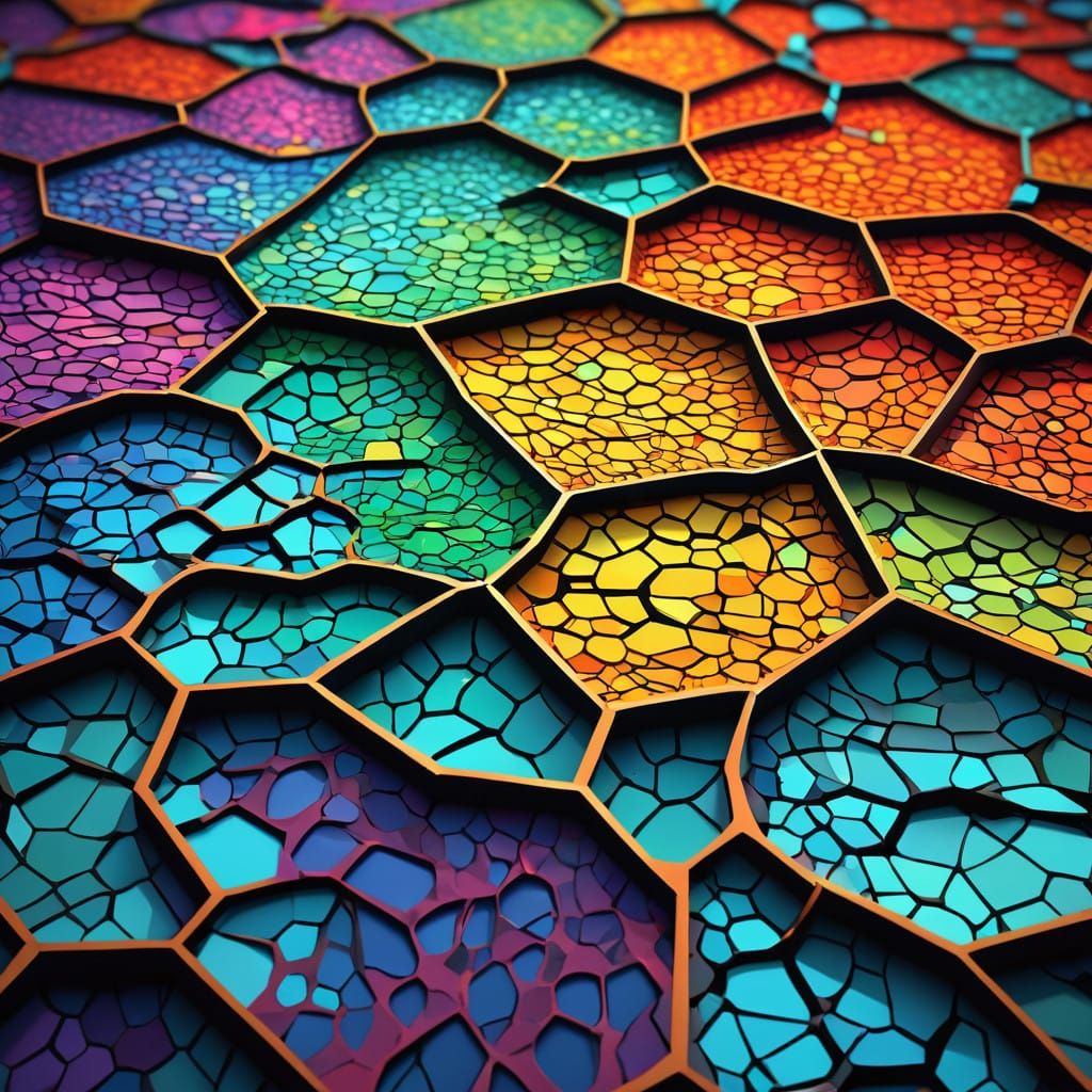 Voronoi patterns: - Voronoi Patterns in Hyperrealistic Art
