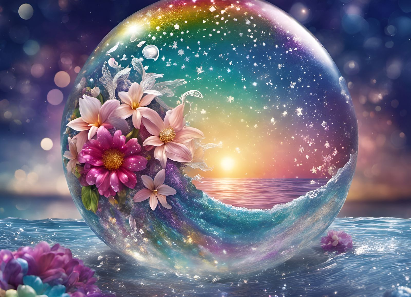 Ocean Orb - AI Generated Artwork - NightCafe Creator