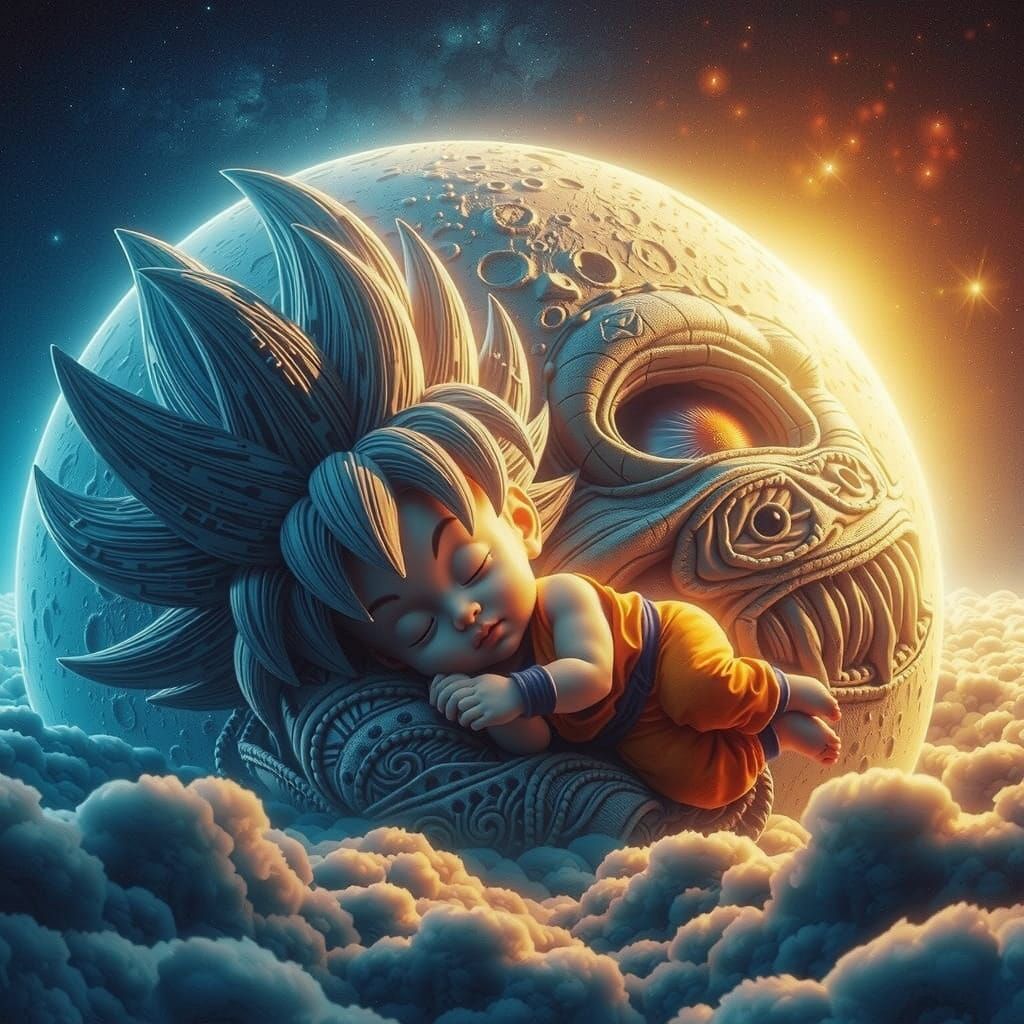 Cute baby Goku sleeping ... - Cute baby Goku sleeping ...