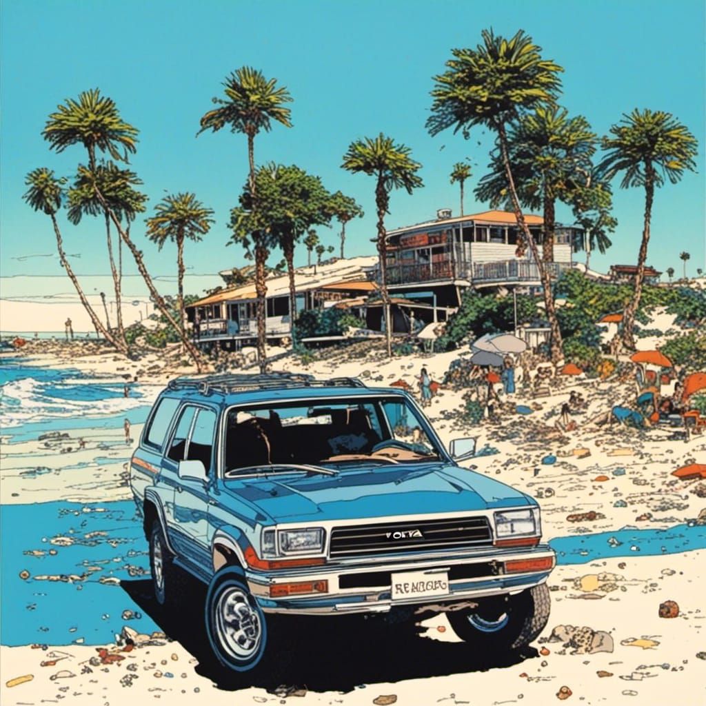 Eizin Suzuki tribute to the Toyota 4Runner - AI Generated Artwork ...