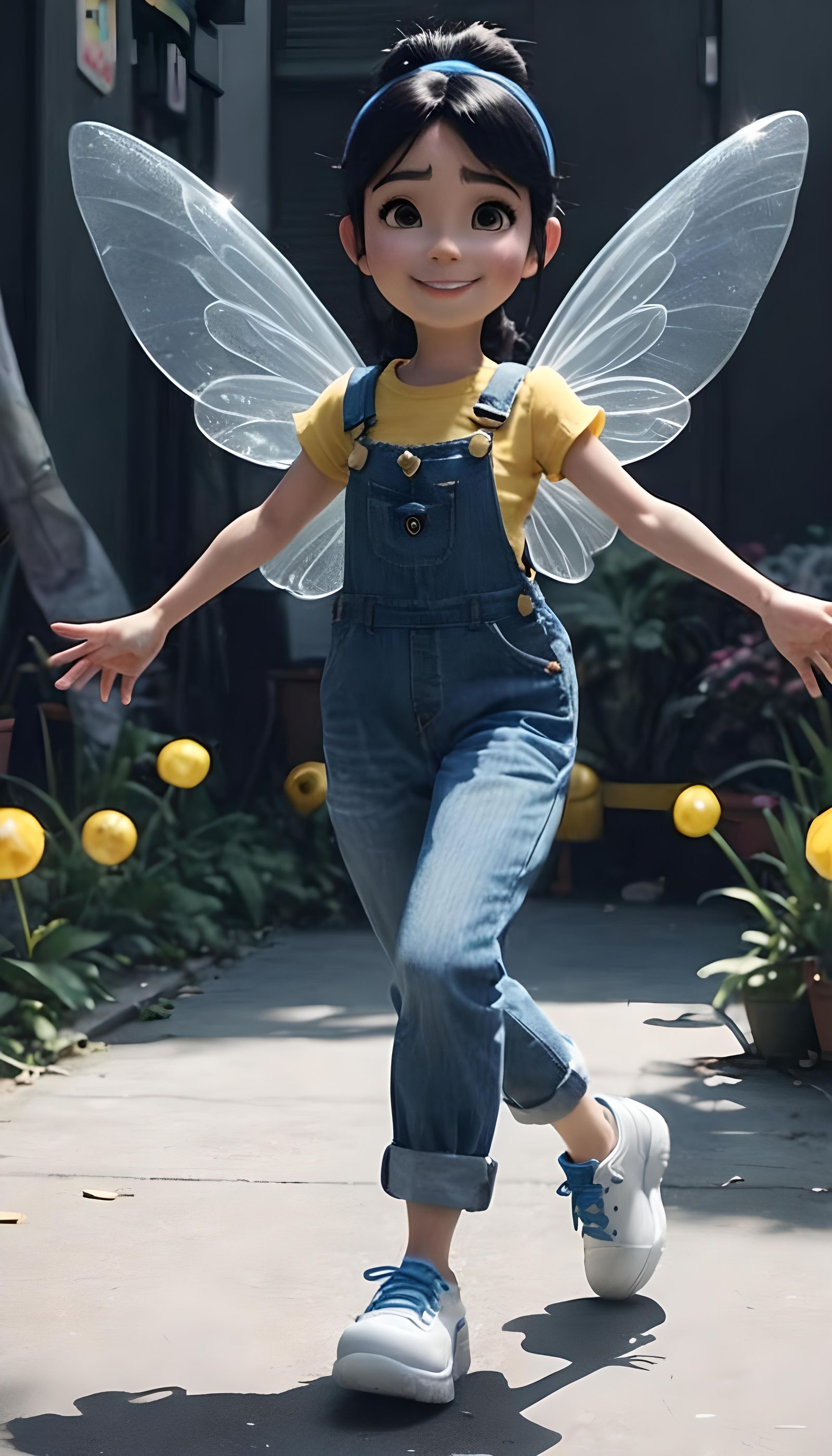 Agnes from Despicable Me... as Tinker Bell - AI Generated Artwork ...