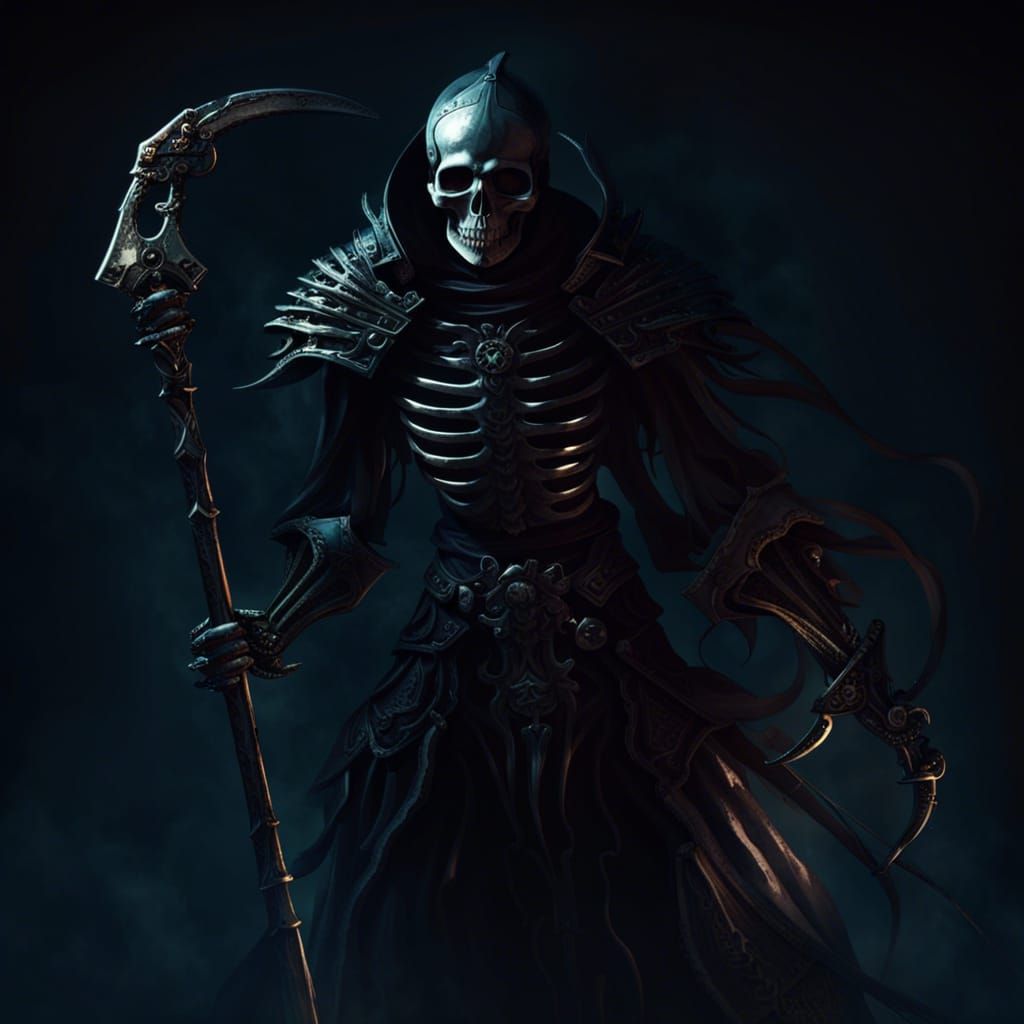 A skeleton who decided to be emo - AI Generated Artwork - NightCafe Creator