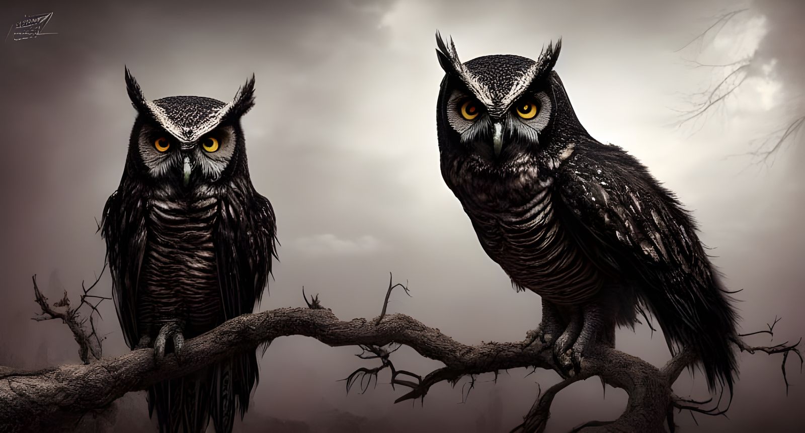 Post-Apocalyptic Evil Owls - AI Generated Artwork - NightCafe Creator