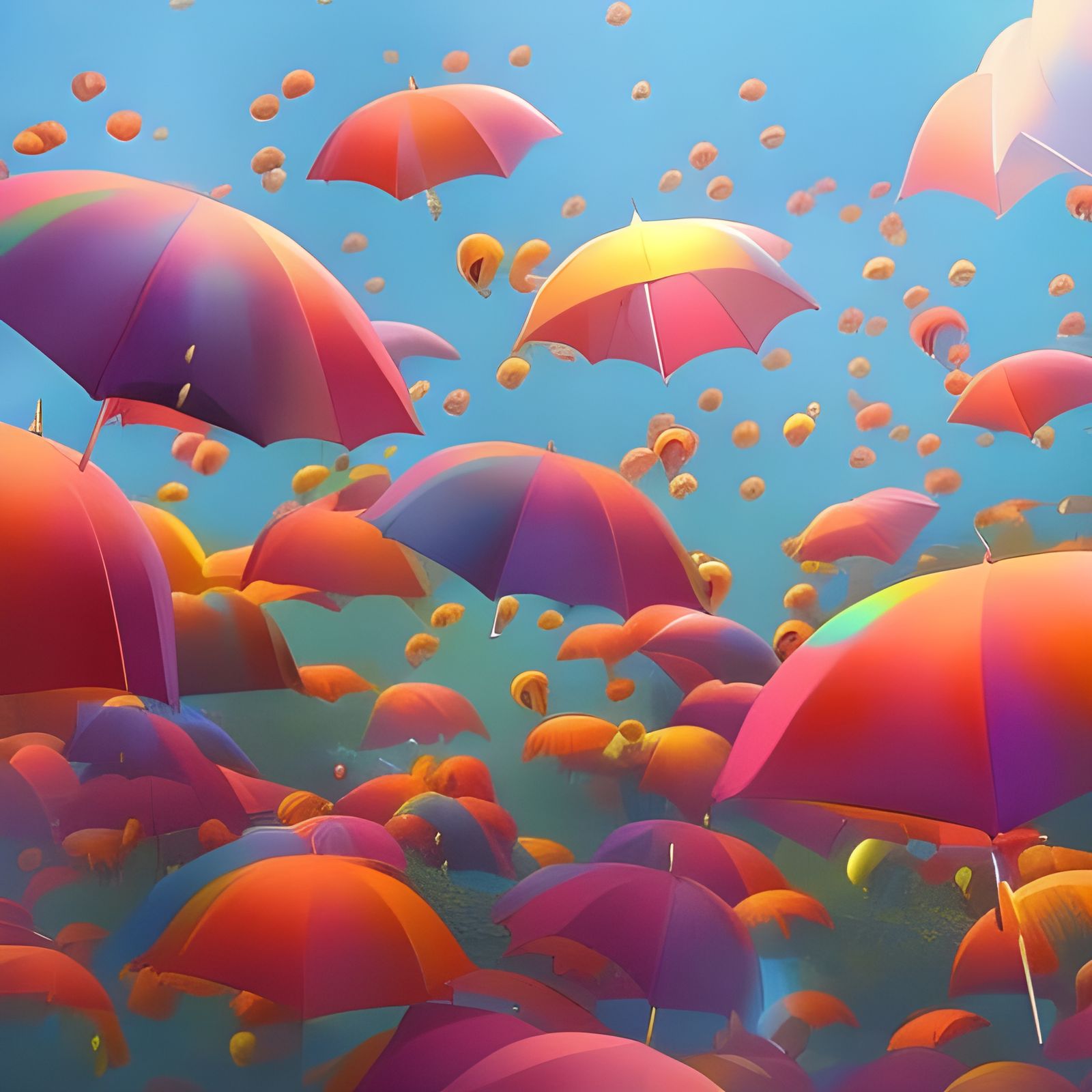 Umbrellas - AI Generated Artwork - NightCafe Creator