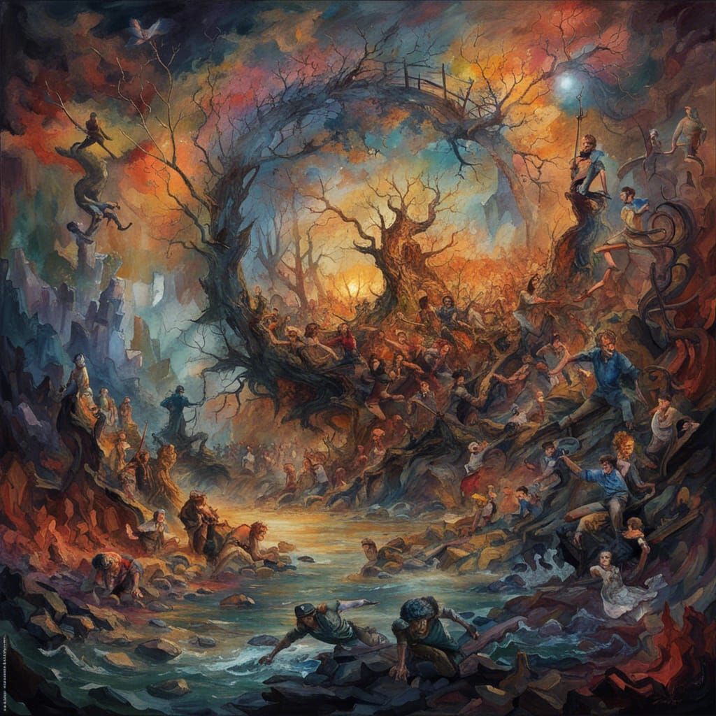 Lost in the Maze of Time - AI Generated Artwork - NightCafe Creator