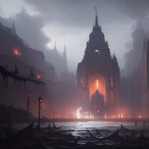 The Satanic Church In Hell - AI Generated Artwork - NightCafe Creator