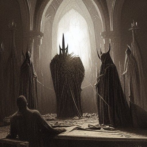 Sauron forging the One ring - AI Generated Artwork - NightCafe Creator