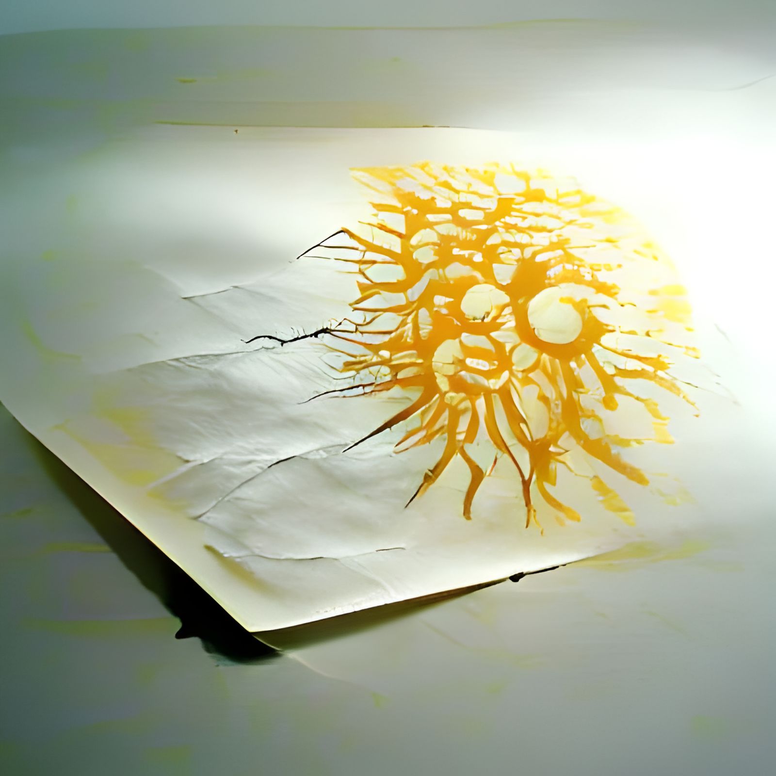 A single sun ink drawing - AI Generated Artwork - NightCafe Creator