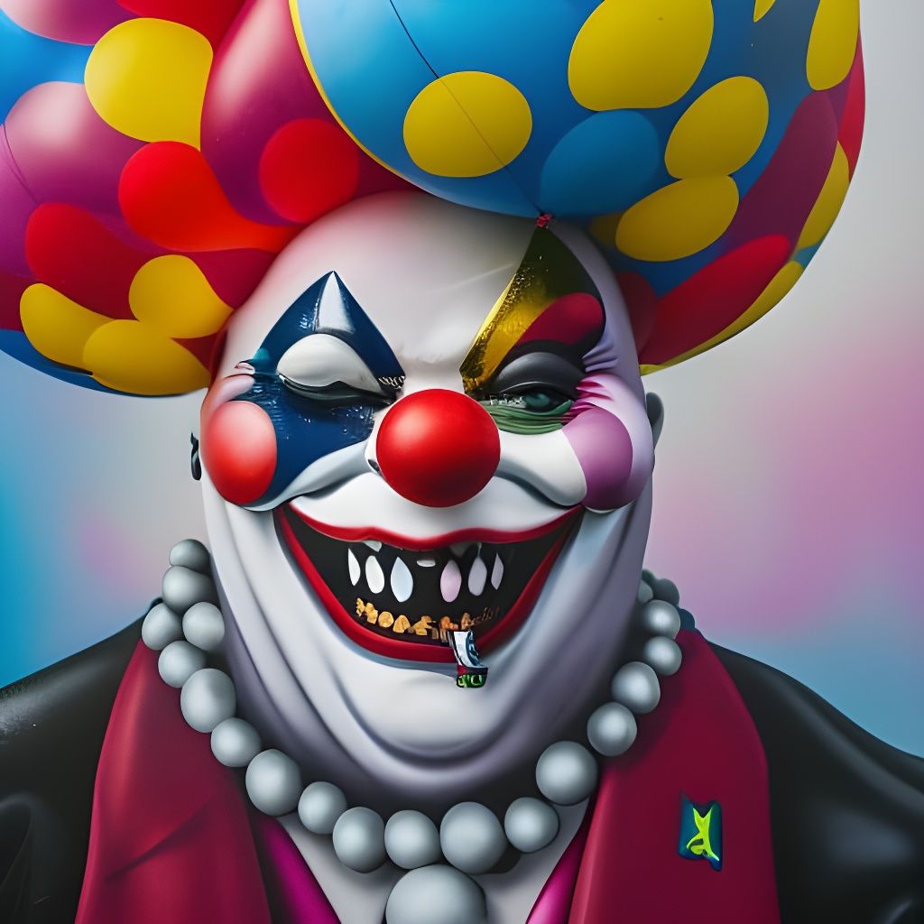 Big Fat Creepy Clown - AI Generated Artwork - NightCafe Creator