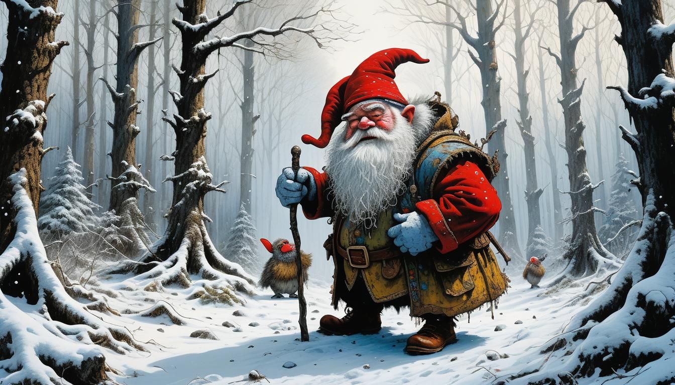 First snow - AI Generated Artwork - NightCafe Creator