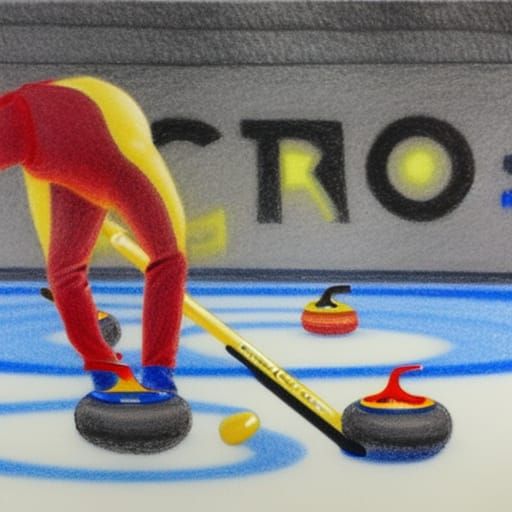 A curling tournament, highly detailed, color pencil drawing - AI ...