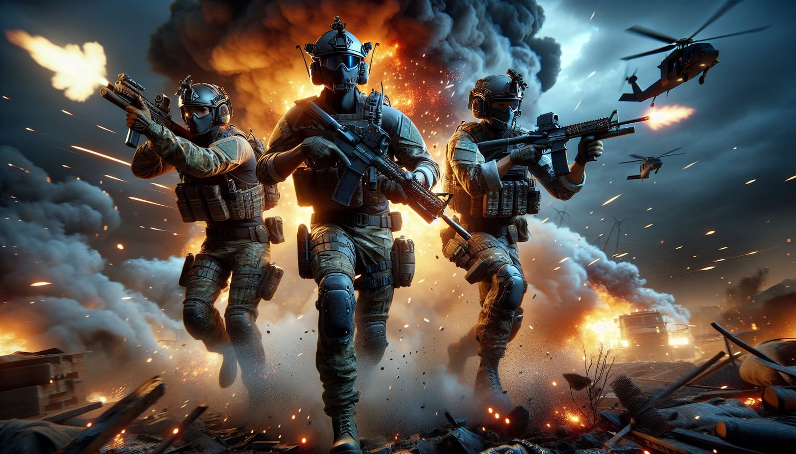 Brave Man - Tactical Soldiers in High-Octane Action Scene