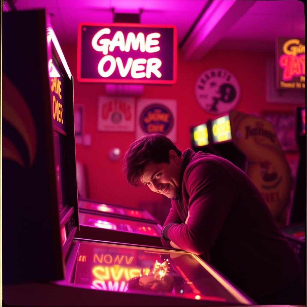 Silent Celebration in a Deserted Arcade