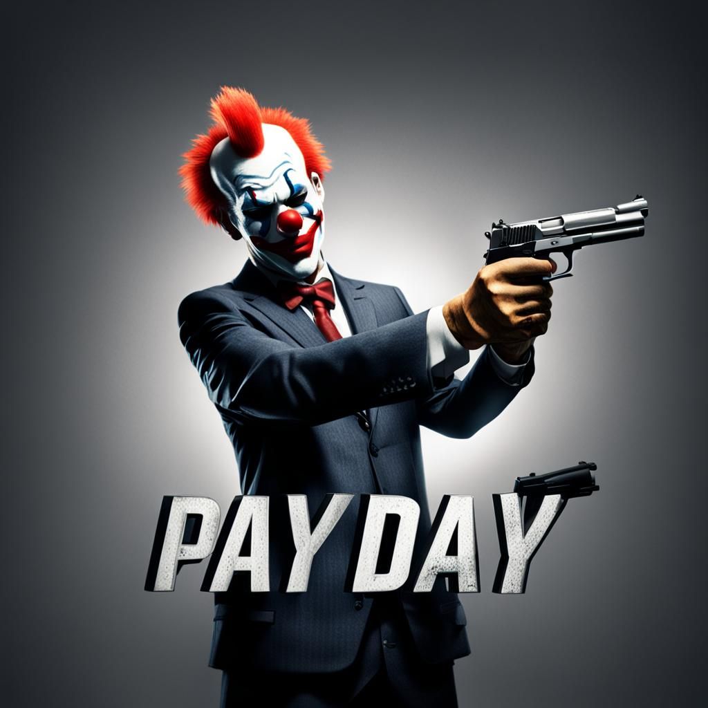 Payday Clown Concept #3 - AI Generated Artwork - NightCafe Creator