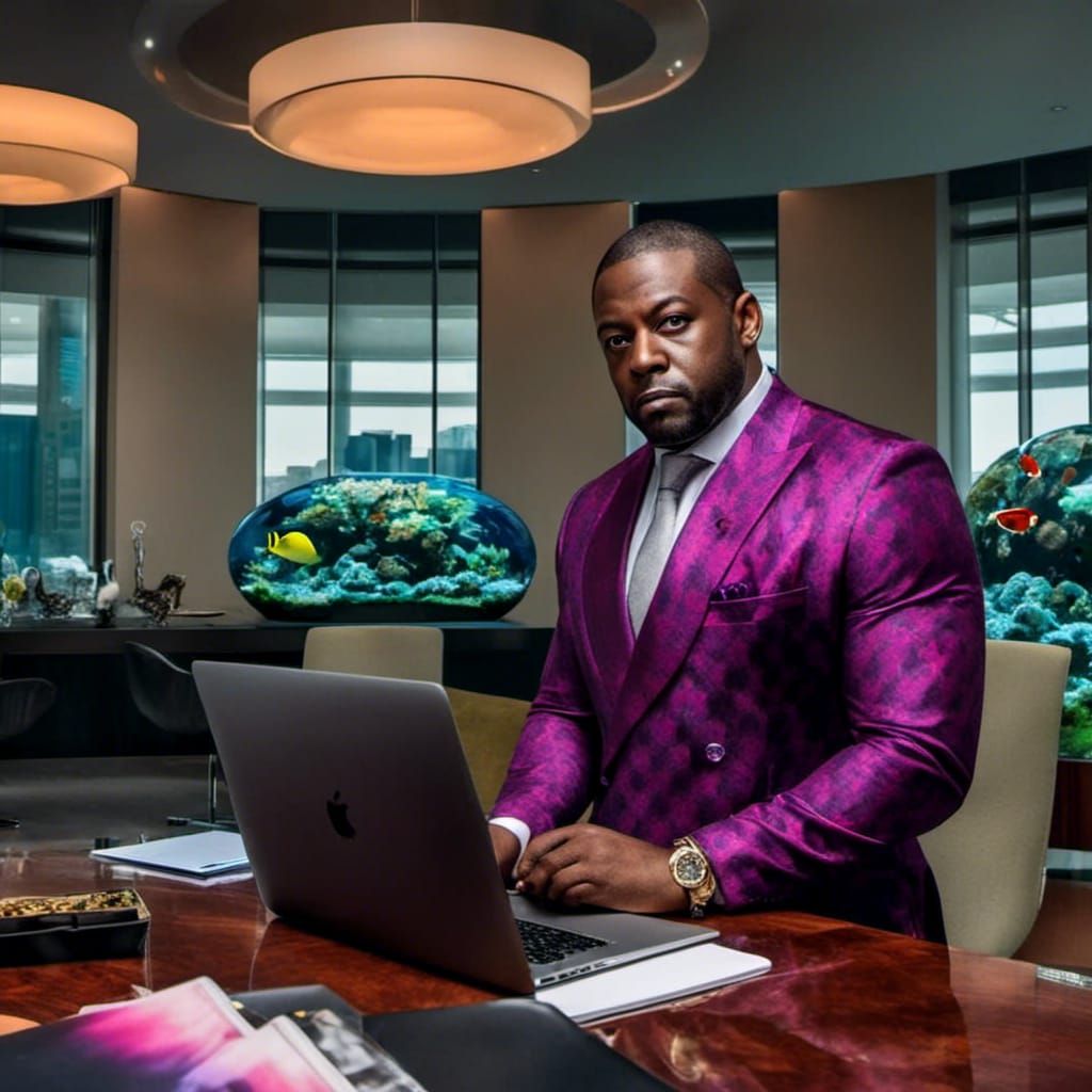 an eclectic black man, 80kgs and 1m72, standing alone in a large ovale ...