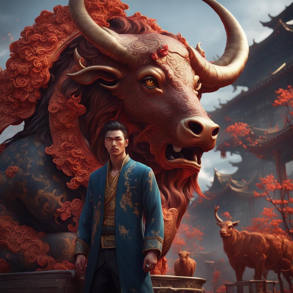 Handsome Man - Year of the Ox - Chinese Zodiac Collection - AI ...