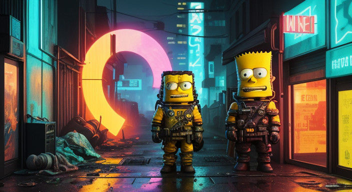 Spongebob Marley and Jean Bart Simpson