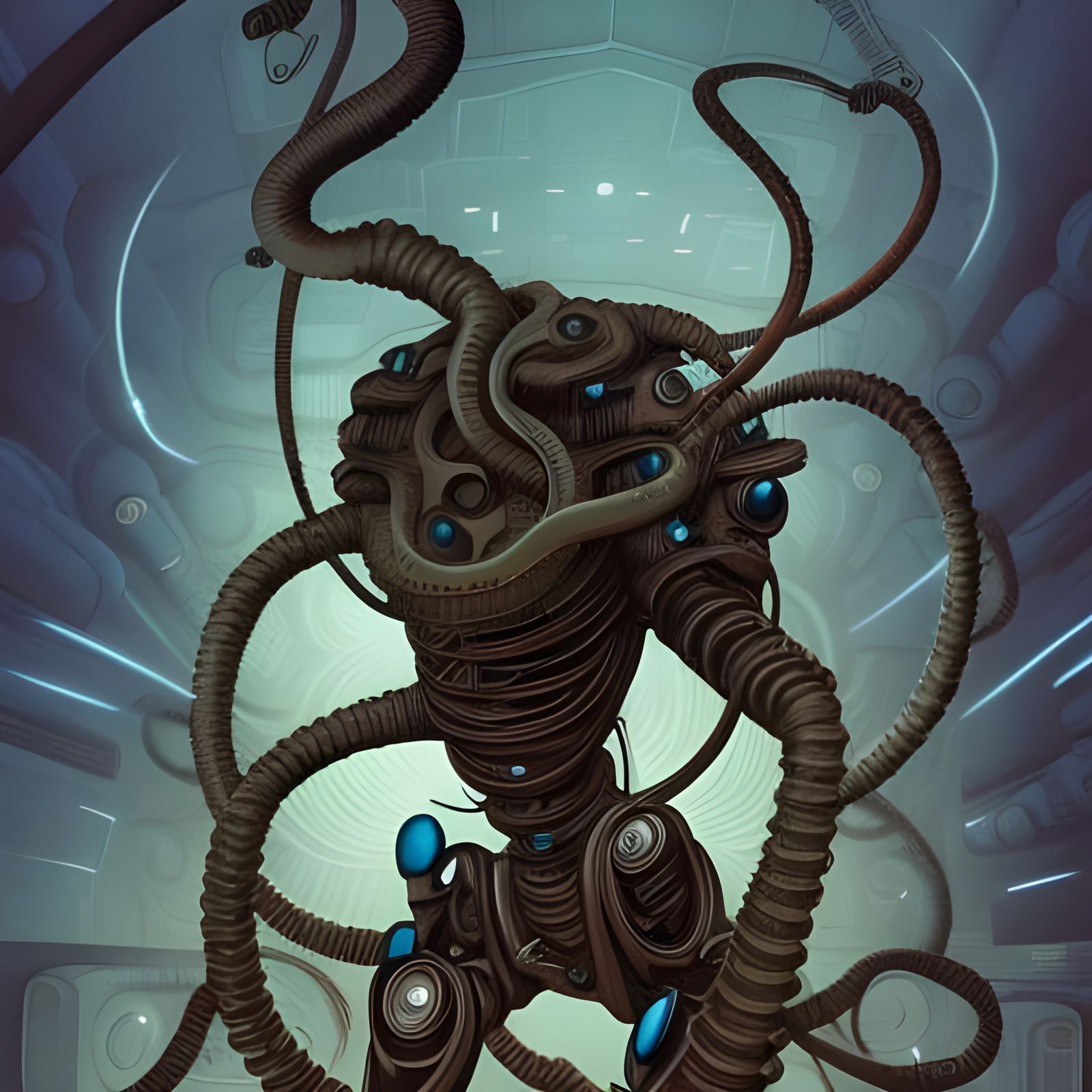 Eldritch Robot - AI Generated Artwork - NightCafe Creator