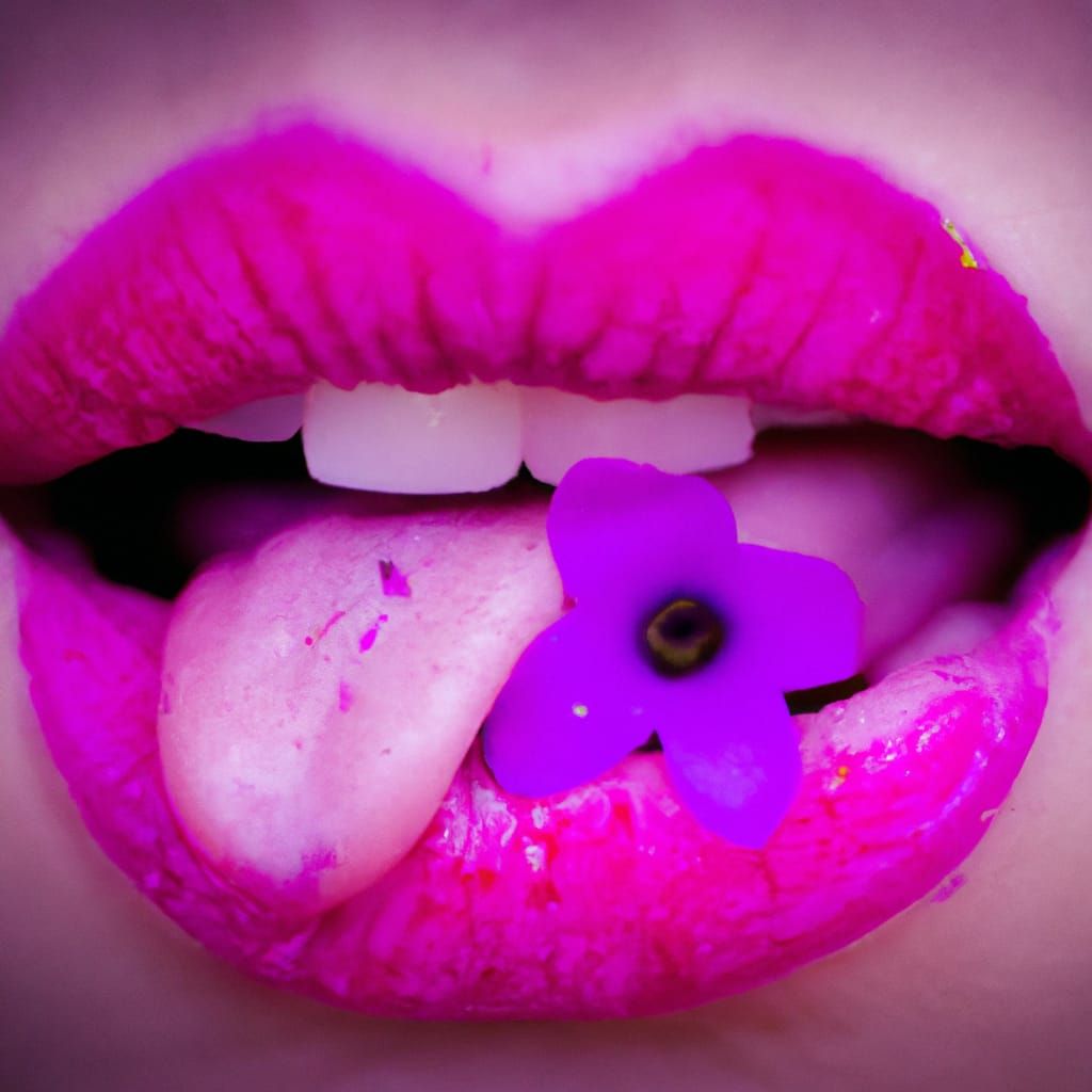 Flower lips - AI Generated Artwork - NightCafe Creator