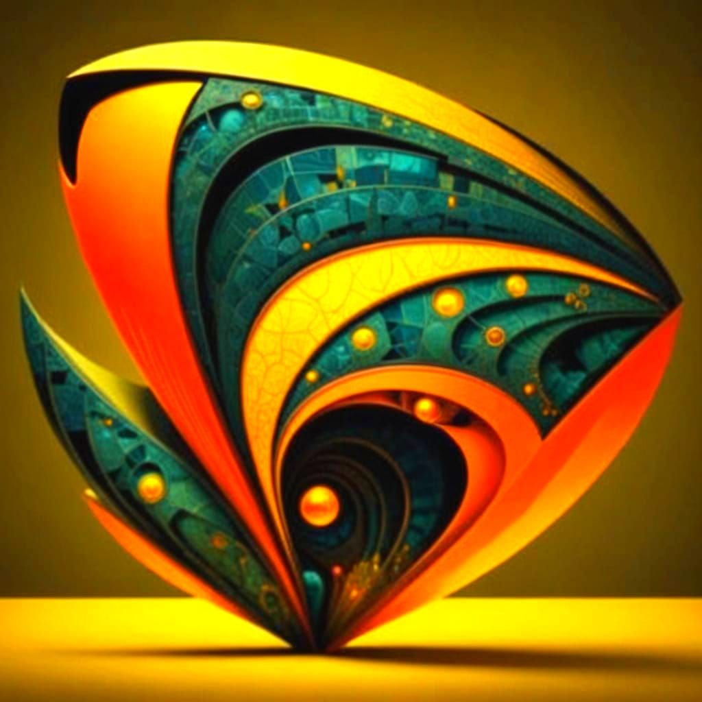 Elegant Fractal Expressionism Masterpiece - AI Art