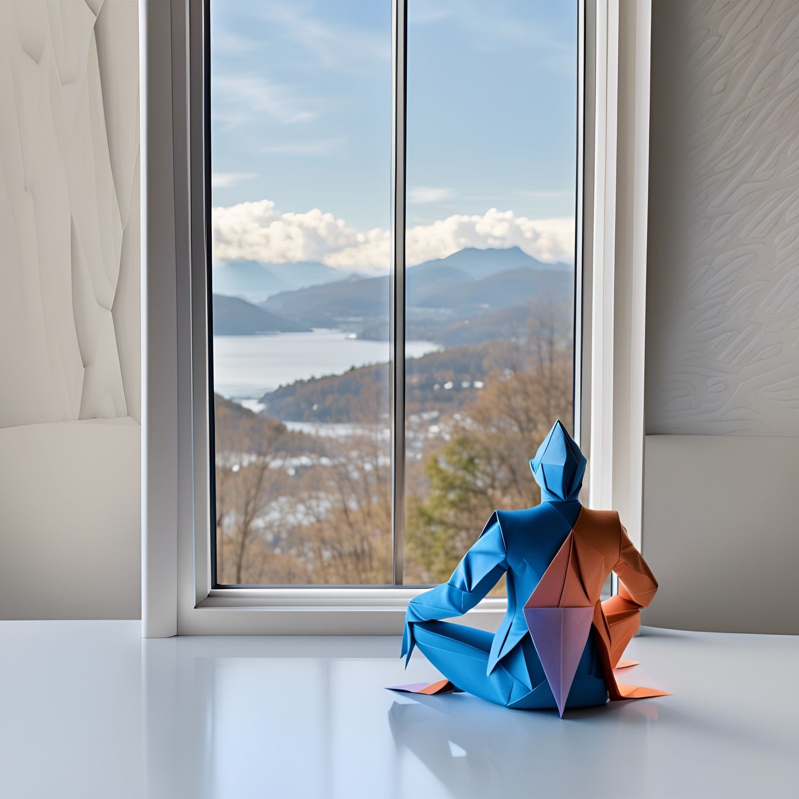 Origami Man livens upto beauty - AI Generated Artwork - NightCafe Creator