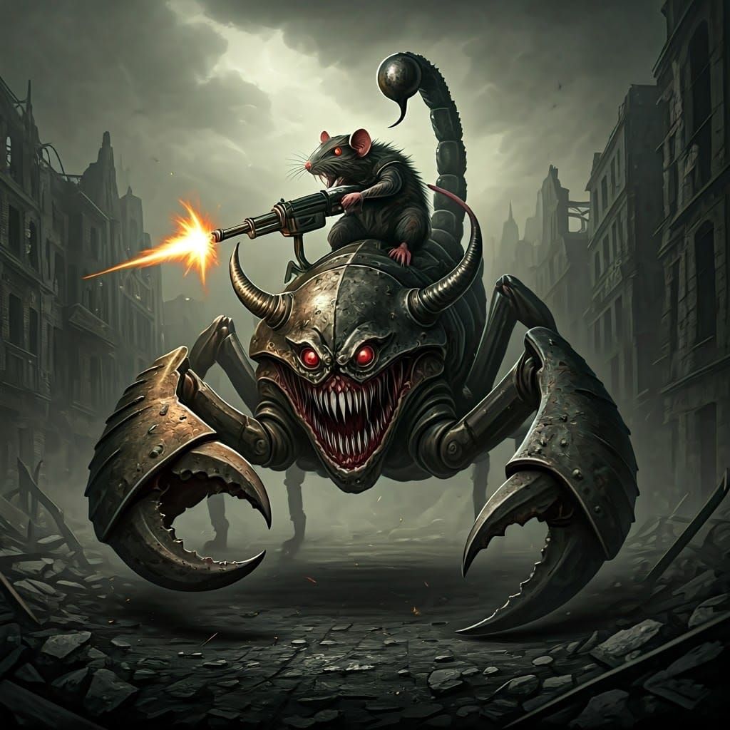 Military Scorpion Thing - Biomechanical Scorpion Horror in D...