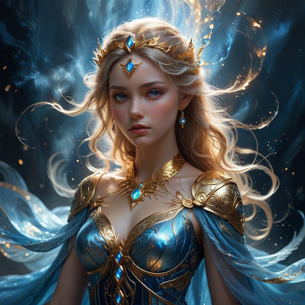 Goddess Ninlil Alchemy of Air - Ethereal Goddess Weaves Air ...