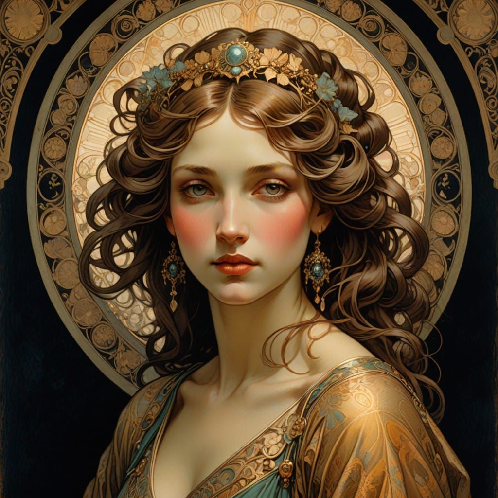 A Fine-toothed Comb - Antique Fine-Toothed Comb in Art Nouve...