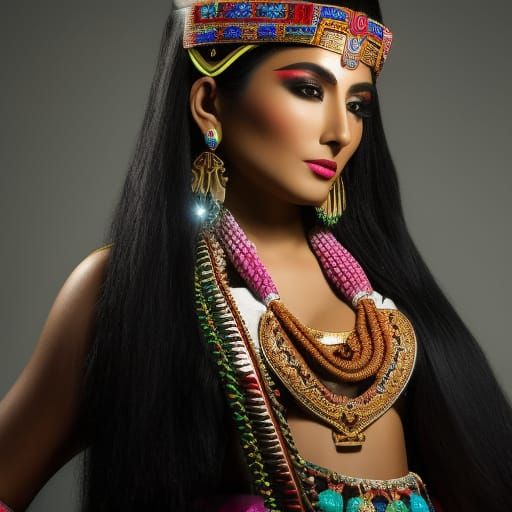 An Aztec princess campaigning in Tenochtitlan - AI Generated Artwork ...