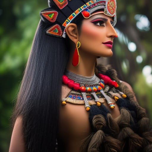 An Aztec princess campaigning in Tenochtitlan - AI Generated Artwork ...