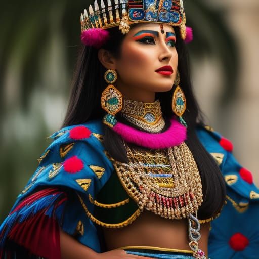 An Aztec princess campaigning in Tenochtitlan - AI Generated Artwork ...