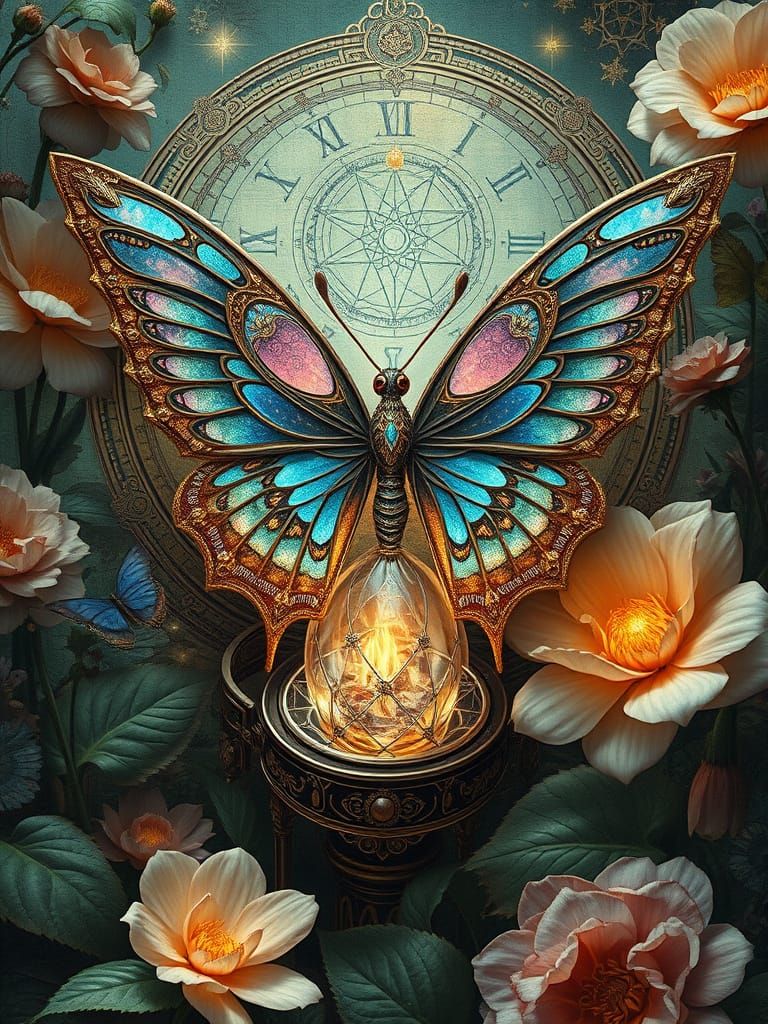 Clockpunk Glass crystal butterfly Fae by russ mills, anna dittman ...