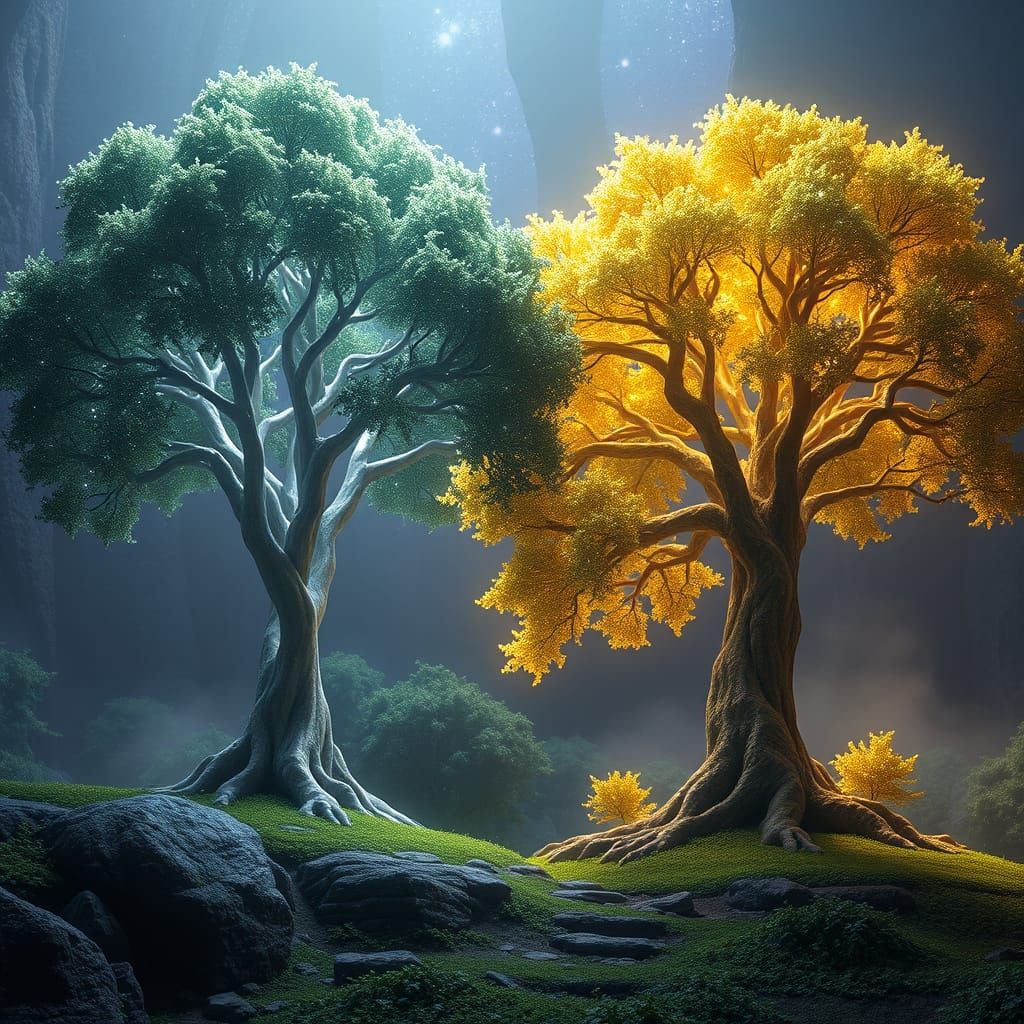 The trees of Valinor Telperion and Lauralin
