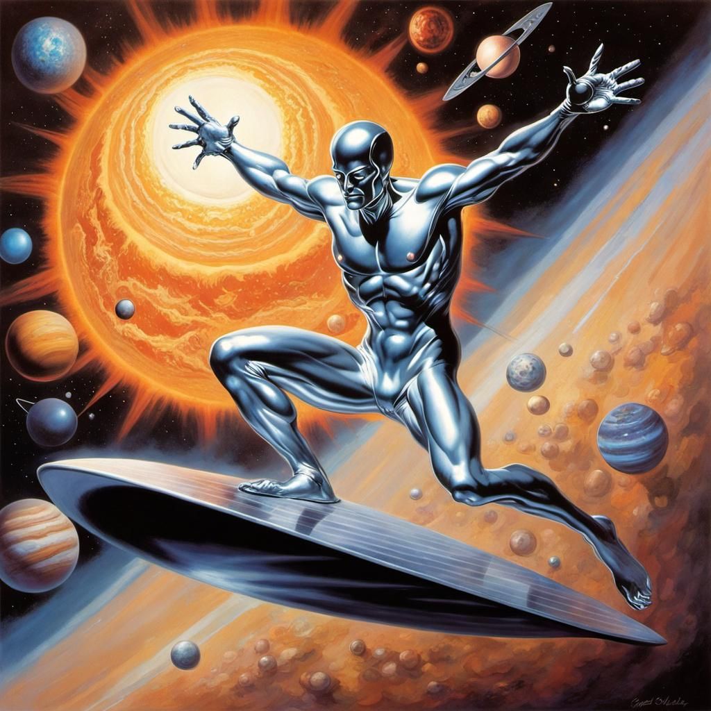The Silver Surfer i - AI Generated Artwork - NightCafe Creator
