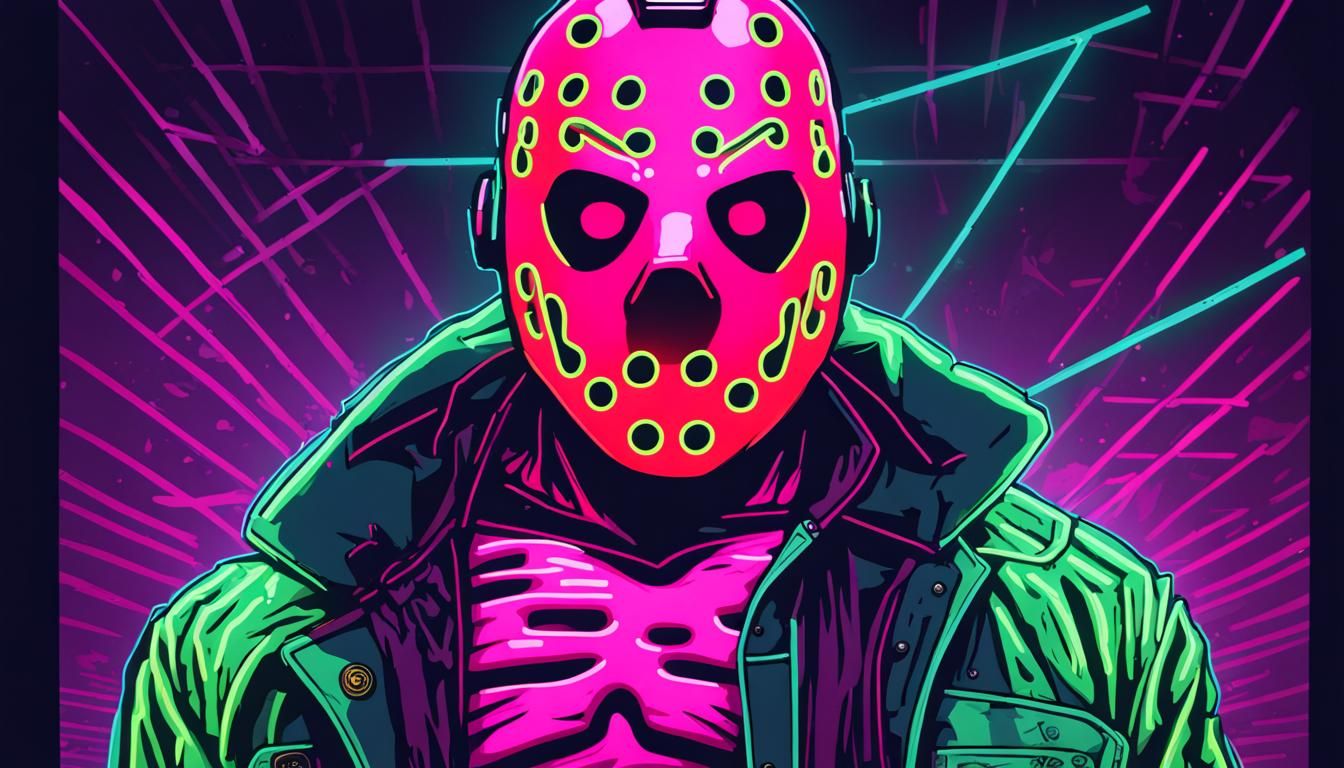 Neon Jason - AI Generated Artwork - NightCafe Creator