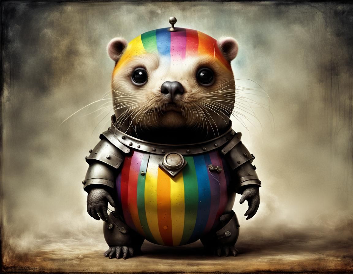 "Obese Rainbow Otter Knight": photograph by Stephen Gammell - Gabriel ...