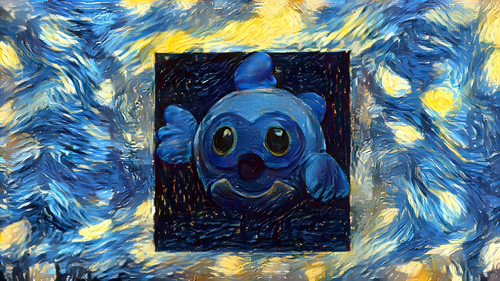 Dart/Flutter Dash in Starry Night style - AI Generated Artwork ...