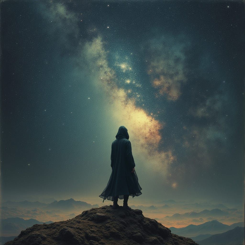 Stepping into infinity - Ethereal Voyager Embracing Cosmic I...