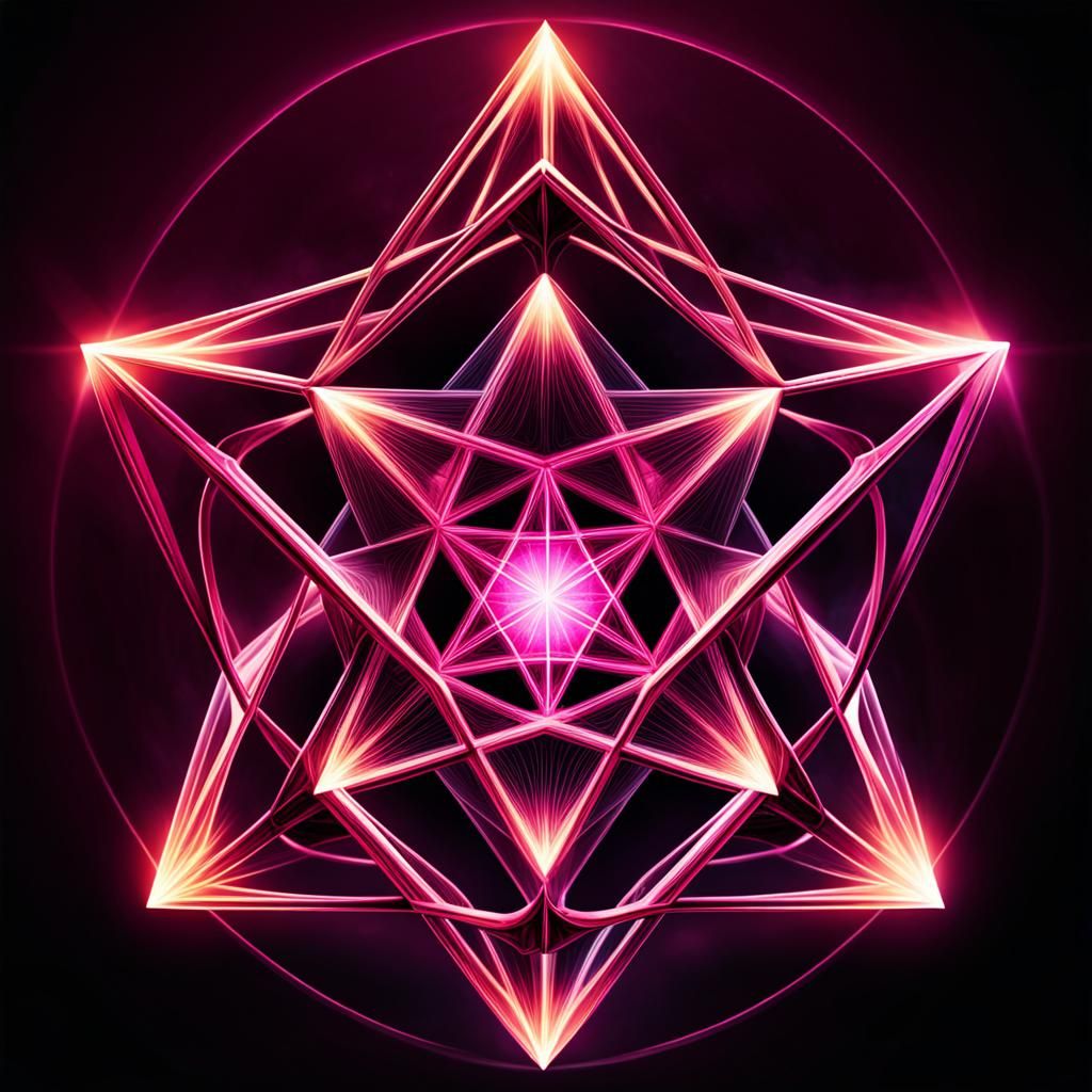 Merkaba (star tetrahedron), sacred geometry symbol. It represents ...