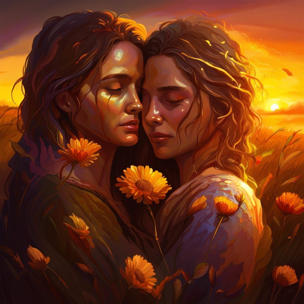 sunset lovers - AI Generated Artwork - NightCafe Creator